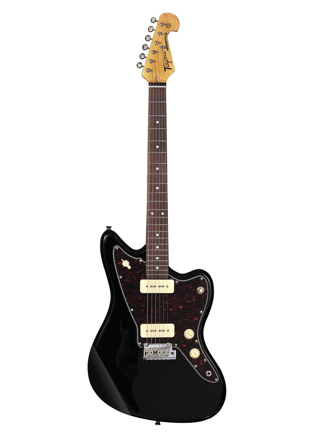 Guitarra Tagima Serie Woodstok TW-61 Jazzmaster Jaguar Preta Com Escudo ...