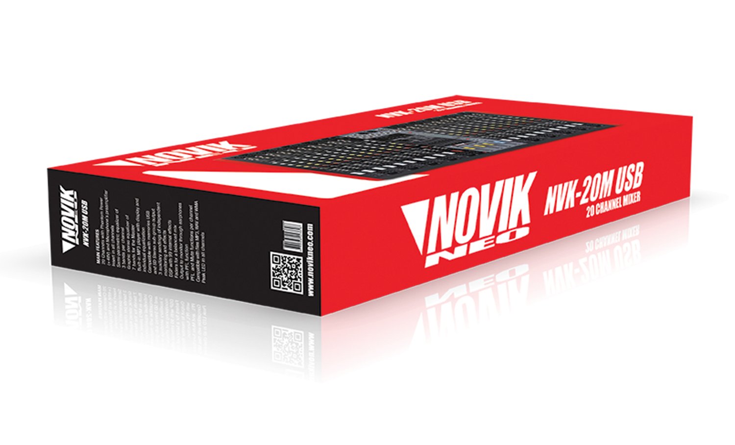 Mesa de Som Novik Neo Mixer NVK 20 M USB Com 20 Canais E Processador de ...