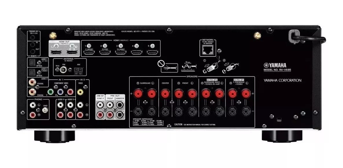 Receiver Yamaha Rx-v685bl Av De 7.2ch Com Musiccast C/ Nota - Mercadão ...